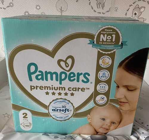 Новый Pampers premium care 2 от 4 кг до 8 кг