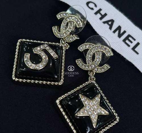 Chanel Золотые Серьги