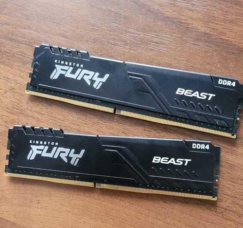 Оперативная память Kingston fury Beast Black 16 гб