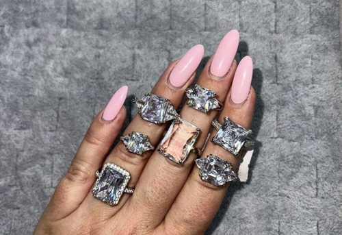 Новые роскошные кольца с цирконами и муассанитами