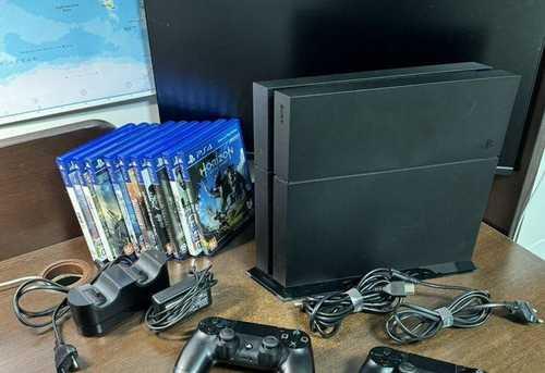 Комплект Sony PlayStation 4 PS4 +аксессуары +игры
