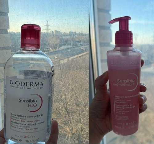 Bioderma sensibio мицелярна вода и умывалка