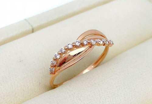 Золотое кольцо с камнями 585пр. размер: 16,3