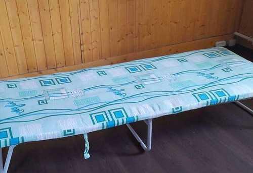 Кровать раскладная с матрасом на ламелях