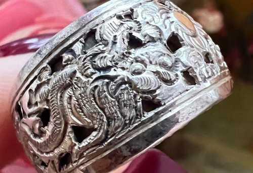 Серебряное кольцо антикварное 900 проба винтаж