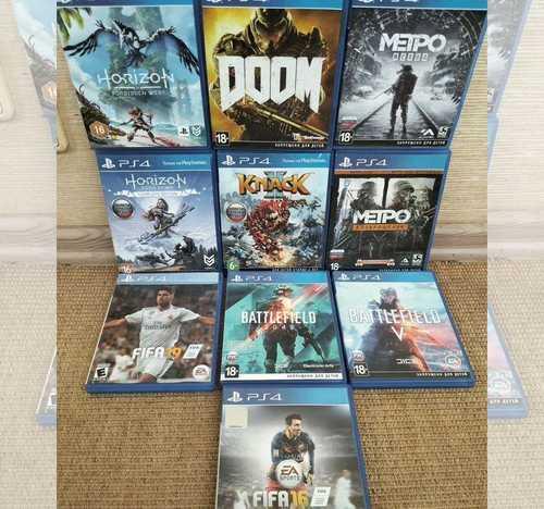 PS4 Horizon/ Fifa/ Метро/ Battlefield/ Doom/ Knack