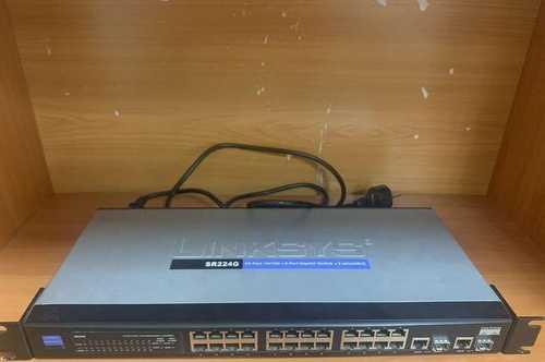 Коммутатор 24 портовый Linksys sr224g (cisco)