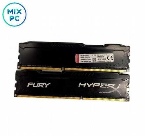 Оперативная памяти DDR3 16GB (2x8GB) 1600Mhz Kingston HyperX Fury HX316C10FB/8 Б.У