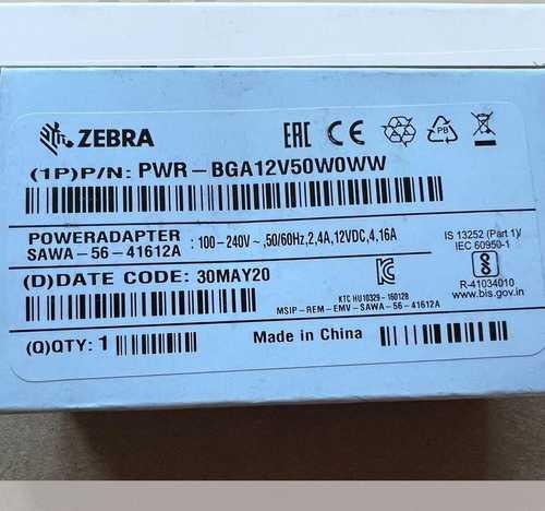 Блок питания Zebra PWR - BGA12V50woww