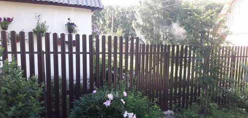 Забор из штакетника металлического Люкс