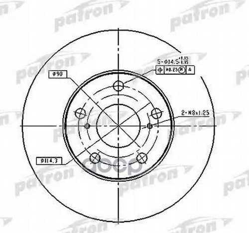 Диск тормозной PBD1431 patron
