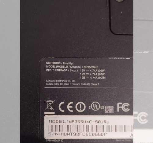 Samsung np355v4c-s01ru