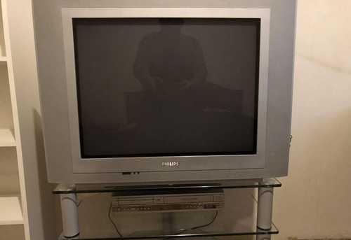 Телевизор philips столик и дивиди комплект