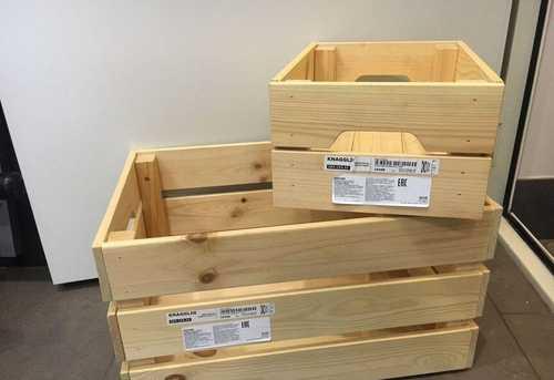 Деревянный ящик IKEA knagglig