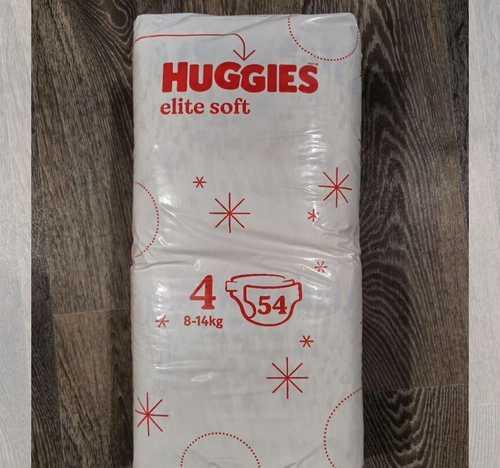 Подгузники huggies elite soft 4 (54 штуки)