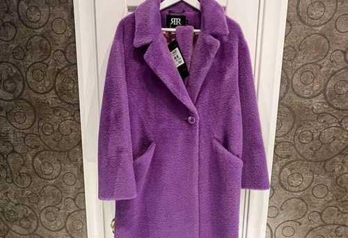 Пальто женское демисезонное новое 44 46 фиолетовое