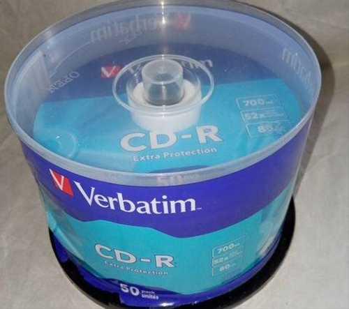 CD диски чистые новые Verbatim CD-R