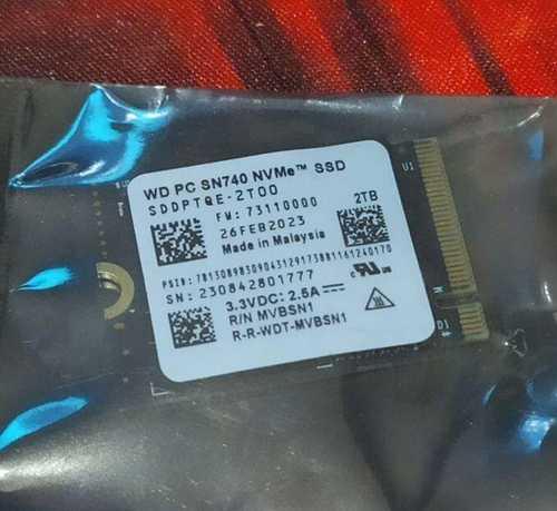 Ssd m2 2Tb WD PC SN740 Nvme