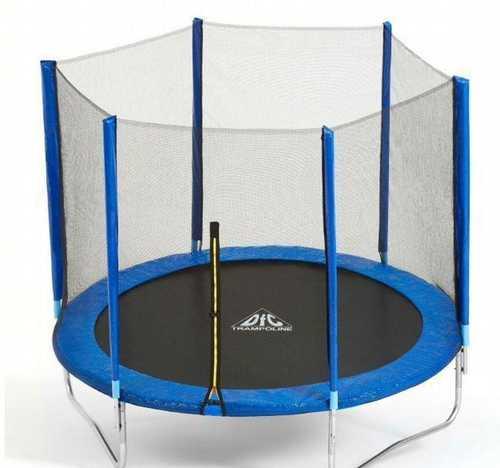 Батут DFC Trampoline Fitness с сеткой 14ft синий