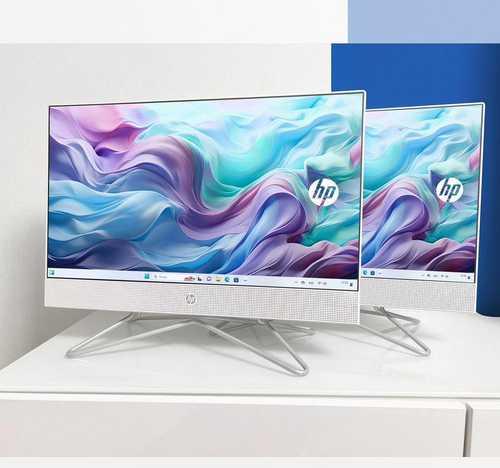 Моноблок HP 21.5 White, 2021 (Intel, 16GB, M2 SSD)