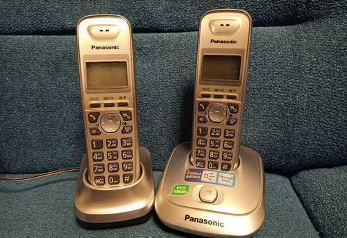 Стационарный телефон Panasonic с 2 трубками