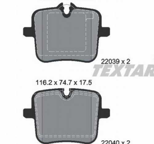 Задние тормозные колодки textar 2203901 Bmw x5 x6