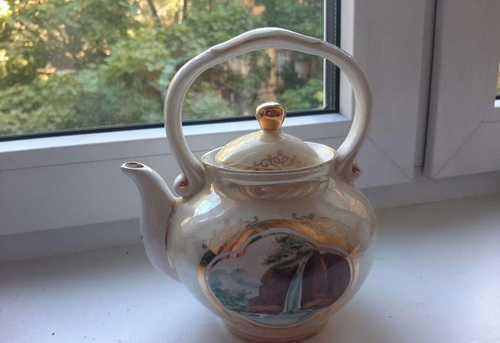 Кисловодский фарфор:Чайник,кружка,подсвечник