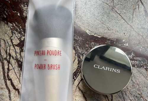 Пудра clarins ever matte и кисть для пудры