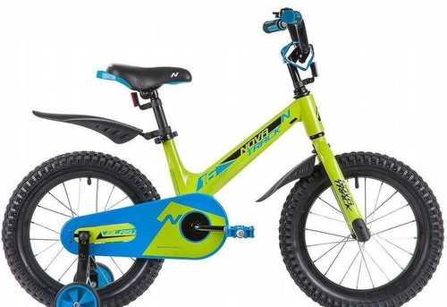 Детский велосипед Novatrack Blast 16, 2021, зелены