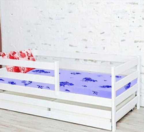 Кроватка для малыша софа эко берёза высокий борт