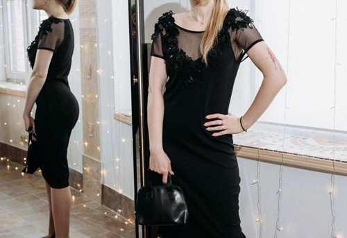 Черное женское платье 42 размер
