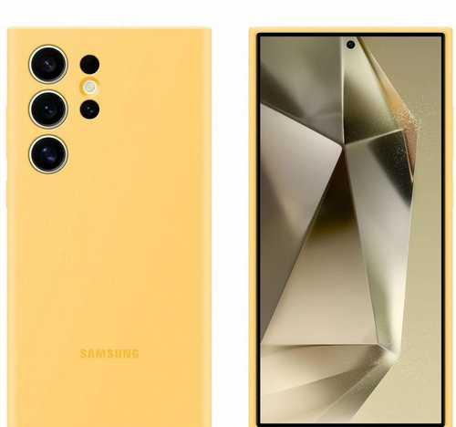 Оригинал Silicone Case Samsung S24 Ultra Yellow