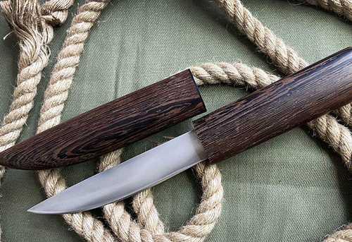 Якутский нож с деревянным чехлом из стали к340
