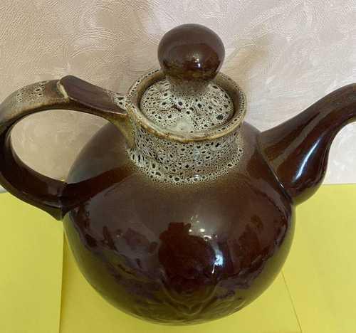 Кувшин, чайник доливной СССР, керамика,25*25 см