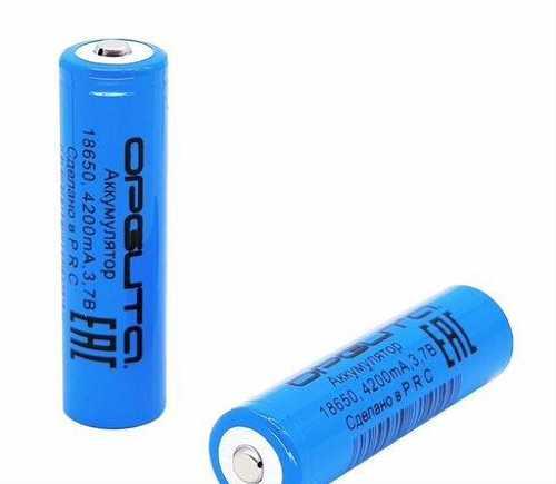 Аккумулятор 18650 4200mA, 3,7В Li-ion батарейка