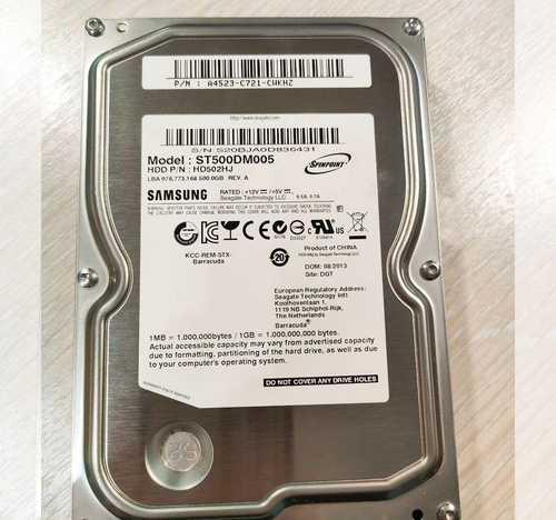 Жесткий диск samsung 500 gb