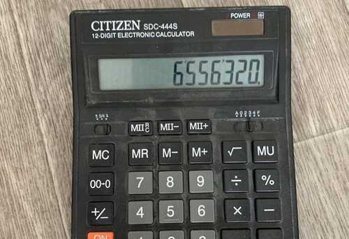 Калькулятор Citizen SDC - 444S в рабочем состоянии