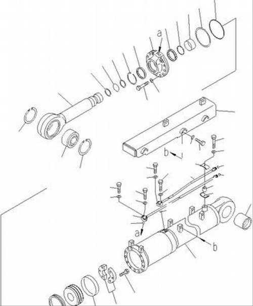 Ремкомплект г/ц наклона отвала komatsu. Запчасти k