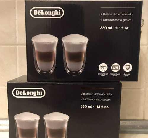 Стаканы delonghi для lattemacchiato 330 ml