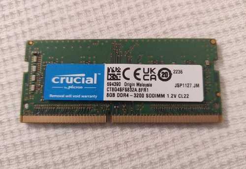 Оперативная память ddr4 8gb Crucial sodimm