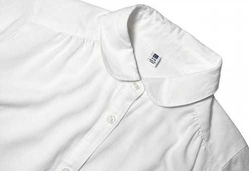 Рубашка блузка школьная белая Uniqlo 9-10 лет