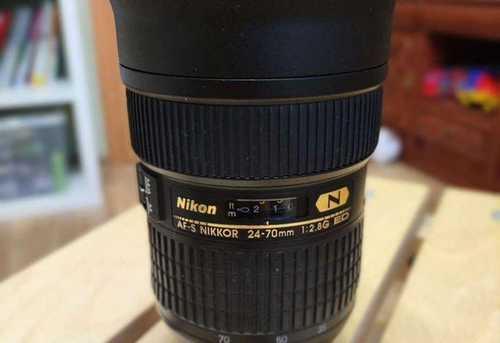 Объектив Nikon 24-70 2.8 af-s