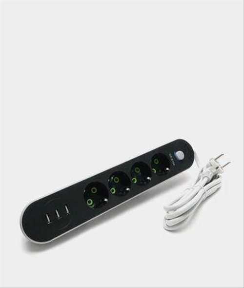 Сетевой фильтр 4 розетки 3 usb