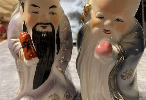 Фарфоровые статуэтки китай мудрецы