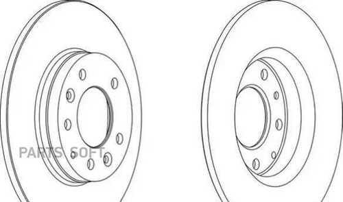 Ferodo ddf1500c Торм.диск зад.280x10 5 отв