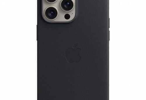 Кожаный чехол MagSafe iPhone 15 Pro Max (Black)