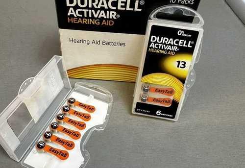 Слуховые элементы питания Duracell 13