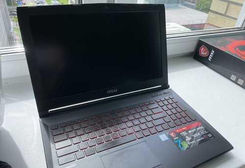 Игровой ноутбук 15.6" MSI GL62M 7REX-2672RU, 1128 ГБ, Core i7-7700HQ, RAM 16 ГБ, GeForce GTX 1050 Ti 4 ГБ