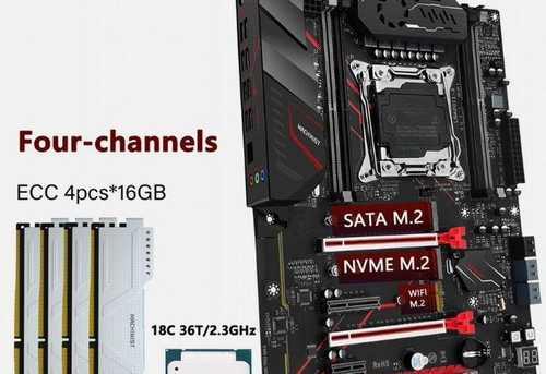 Материнская плата + xeon e5 2697v4 + ddr4 64GB