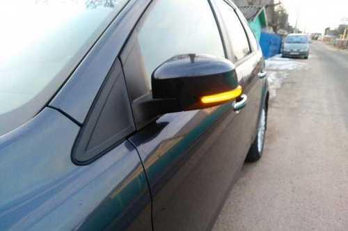 Динамические Led повторители в зеркала Ford Focus